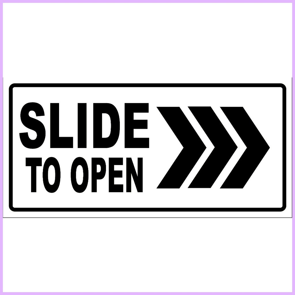 SLIDE LEFT TO OPEN DOOR SIGN PVC TYPE | Shopee Philippines