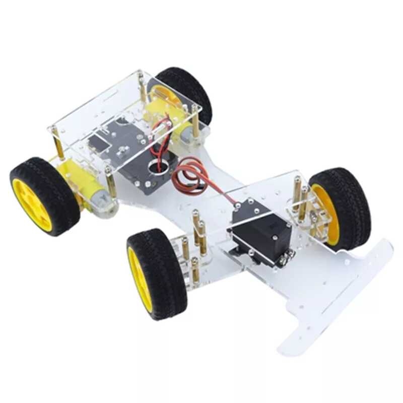 Bagong bersyon ng Smart Robot Steering Engine Car Chassis 4 Wheel 2 ...