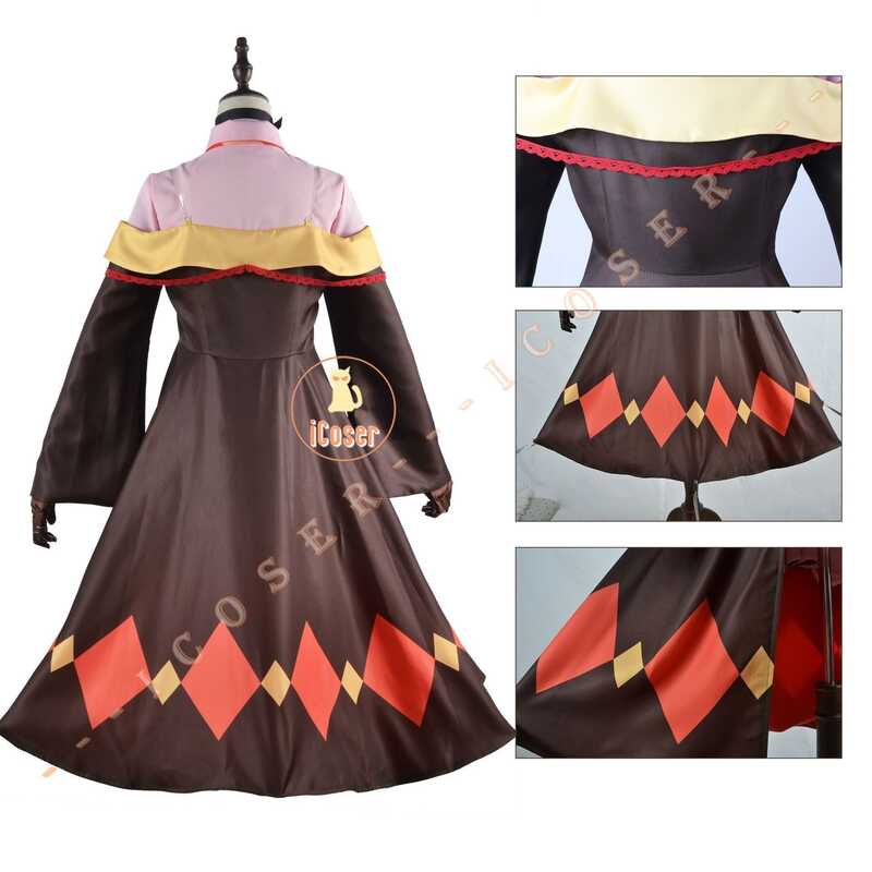 LY Anime KonoSubA Megumin CoSplAy CoStume Wig CHomuSuke WitcH Uniform ...