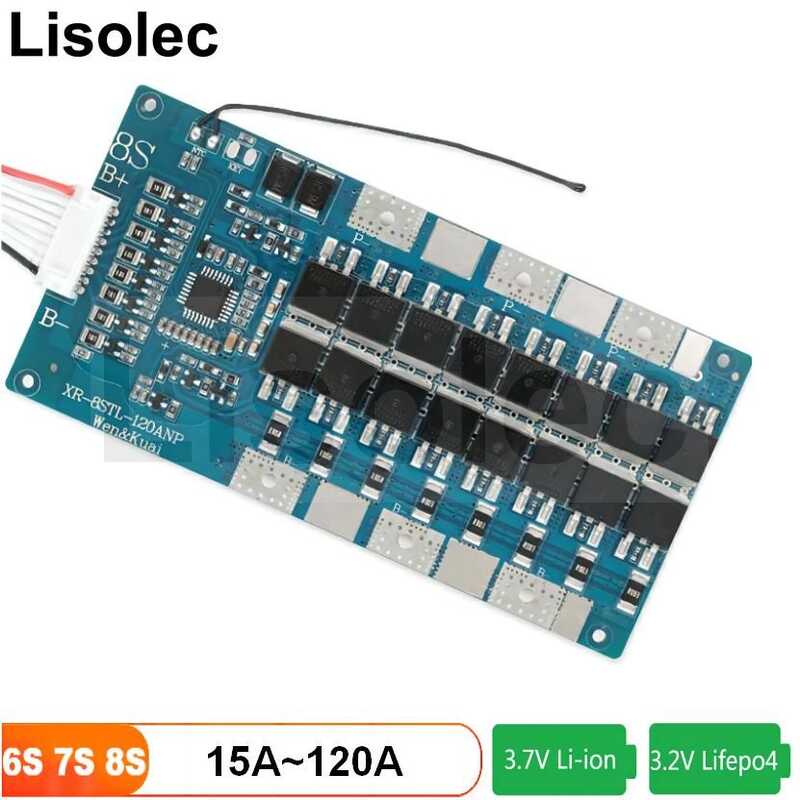 24V BMS Na May Balance NTC Li-Ion 6S 7S At Lifepo4 8S Protection Board ...