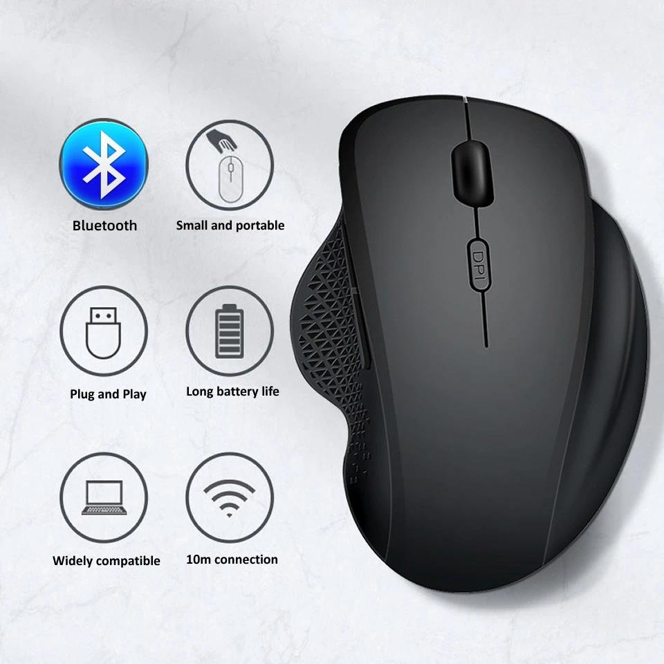 Rechargeable Ergonomic Bluetooth Mouse Gaming 1600 DPI Dual Mode ...