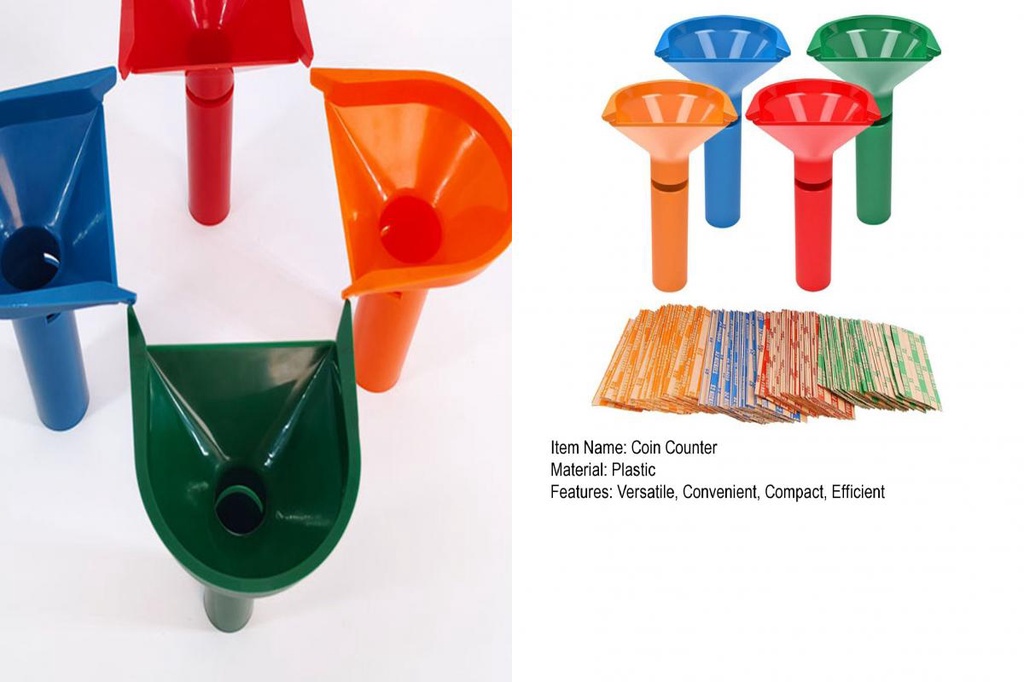 OR_ Portable Coin Counter Coin Wrapper Portable Coin Sorter Machine ...