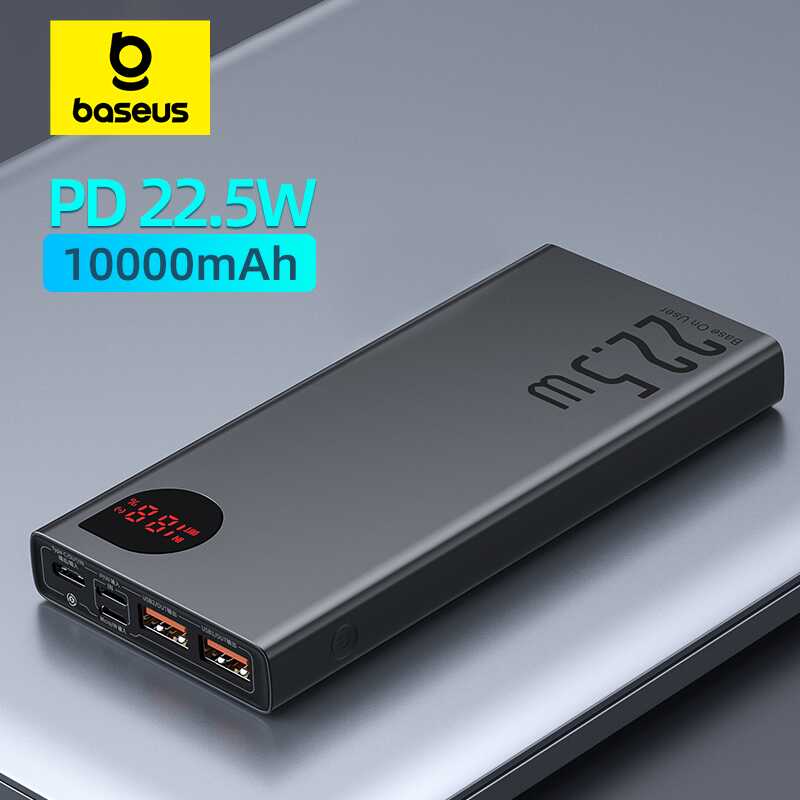 Baseus Power Bank 10000Mah Sa 22.5W PD Fast Charging Powerbank Portable Battery Charger Para Sa ...
