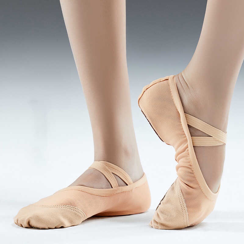 Ballet Shoes Women Dance Ballet Slippers Pointe Shoes Ballerina Mesh ...