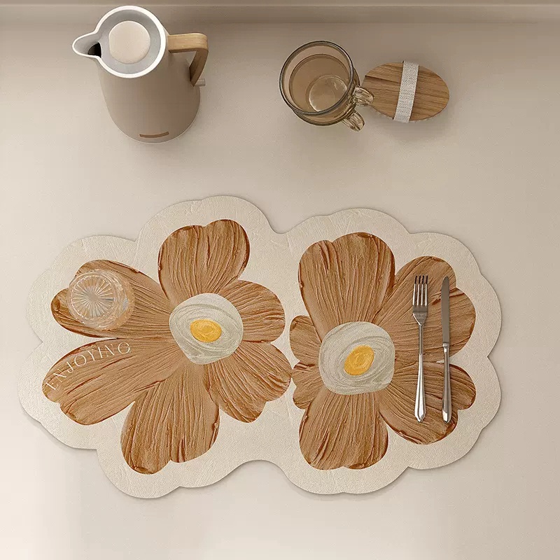 Kitchen Tableware Drying Pad Creative Coffee Cup Mat Kitchen Drainage ...