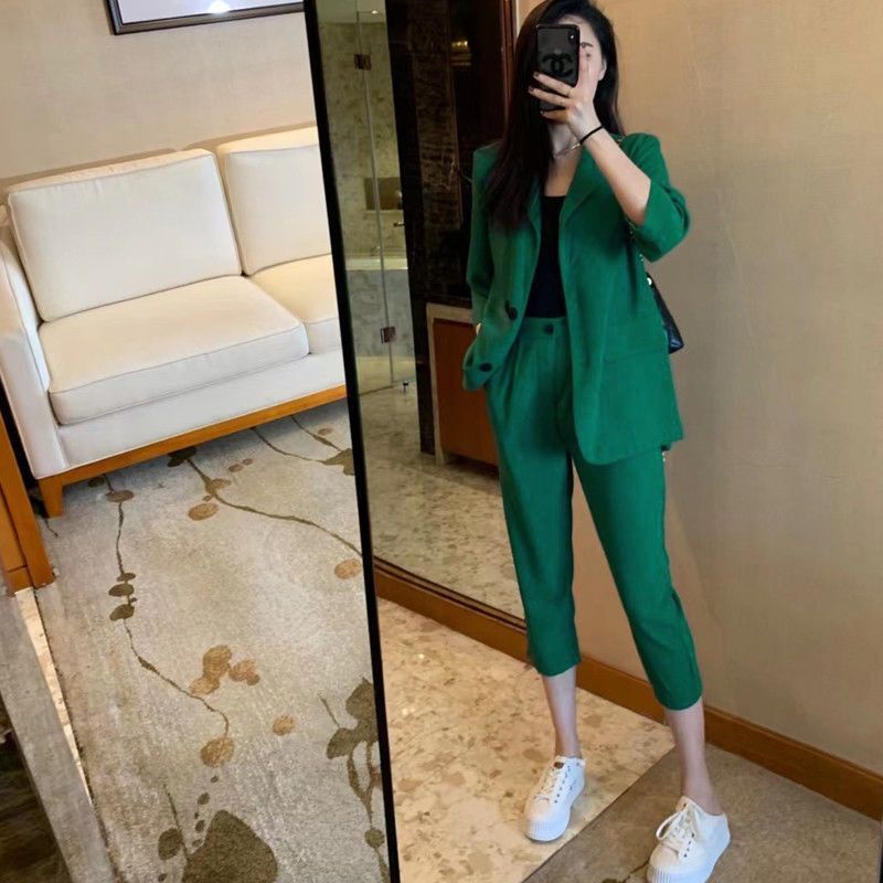 Co-ords Individual Sets Women Summer New Thin Blazers+ High Waist ...