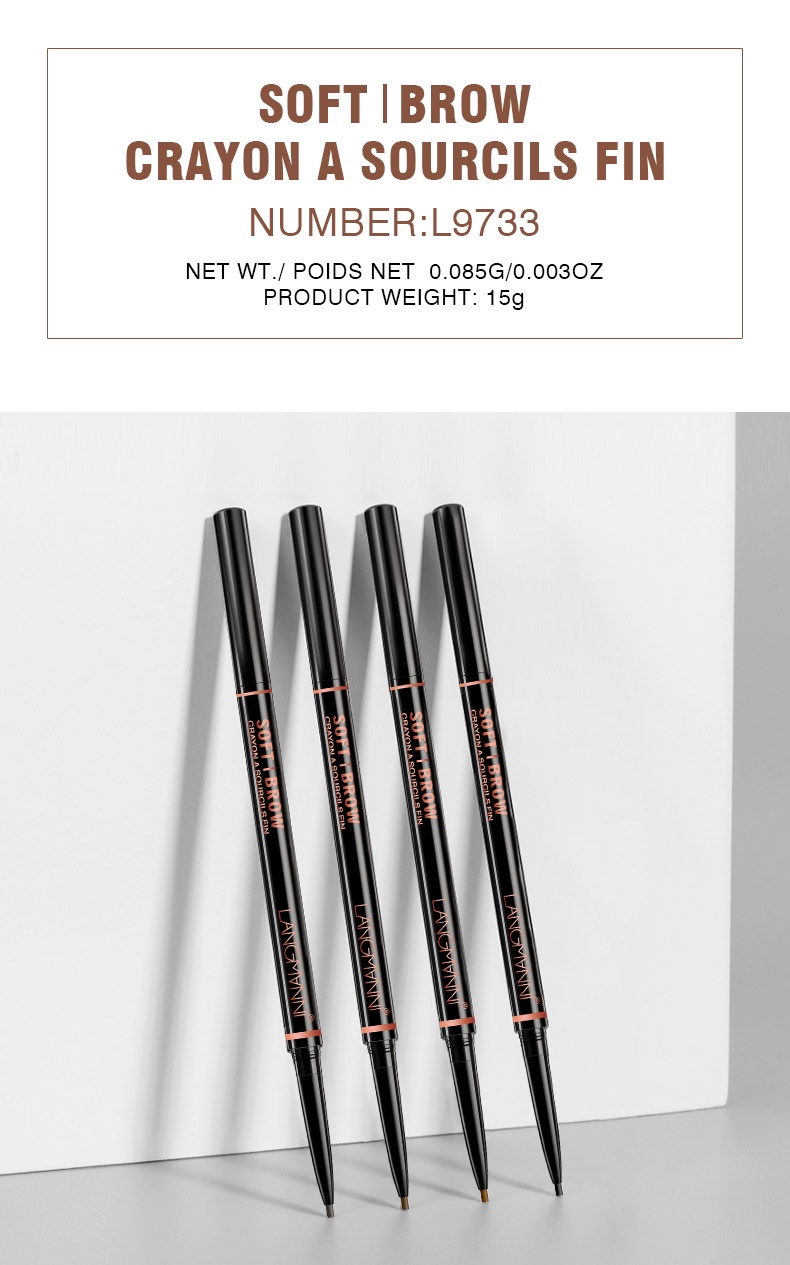 Double-headed Rotating Automatic Eyebrow Pencil Waterproof 1.5mm Ultra ...