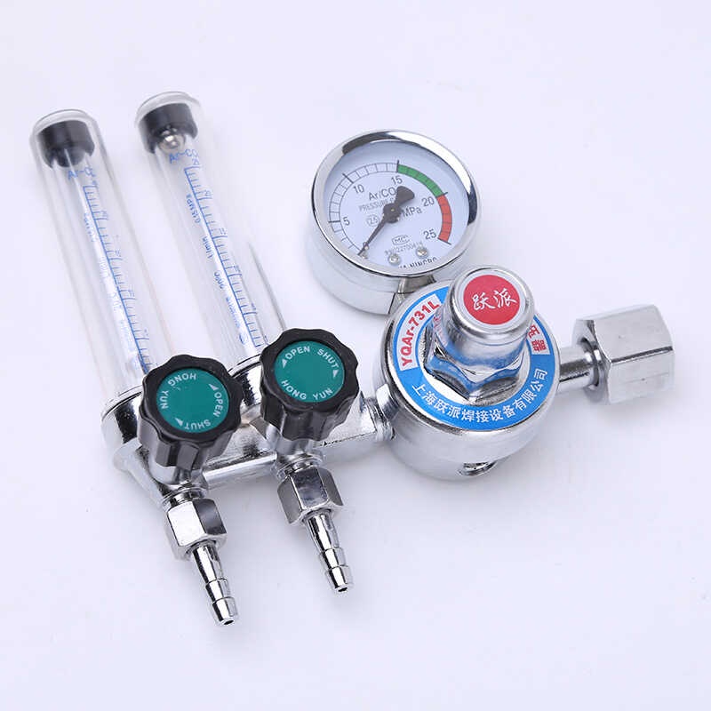 Double Tube 0-25Mpa Argon Regulator CO2 Mig Tig Flow-Meter Gas ...
