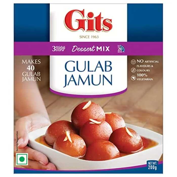 Gits Gulab Jamun Dessert Mix - Sweet Balls In Rose Syrup - Ready In 3 ...