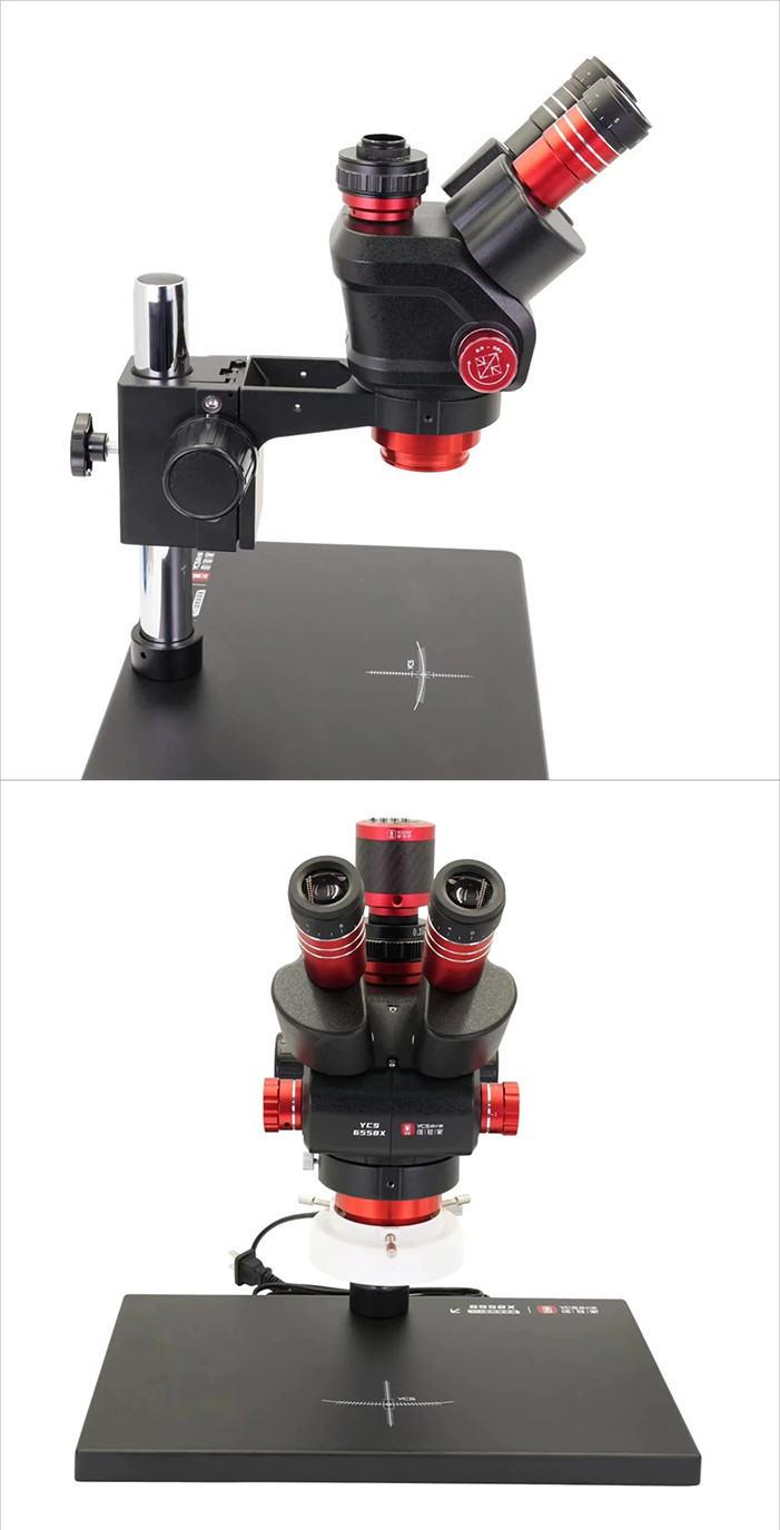 YCS 6558 6558x Ultra HD Trinocular Microscope with Extra Large Base 6.5 ...
