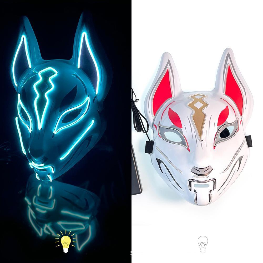 Fort Night Sky Fox Luminous LED Fox Mask Tik Tok Same Style Headgear ...