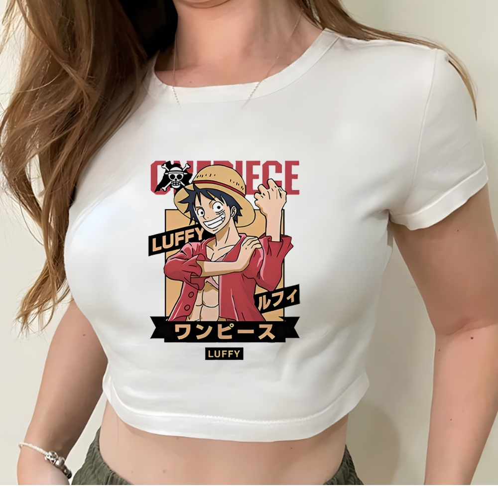 Anime Luffy goth cyber y2k fairy grunge crop top Woman aesthetic hippie ...