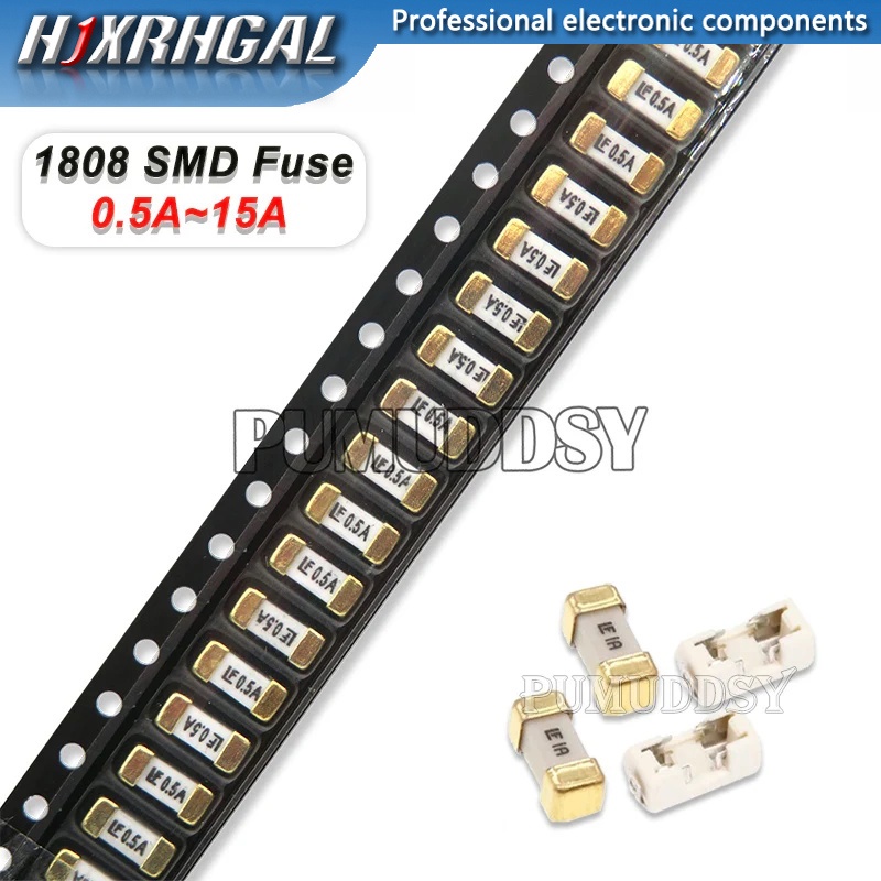 10PCS Gold 1808 AC 0451 SMD fast fuse 0.5A 500mA 1A 2A 4A 5A 6.3A 8A ...