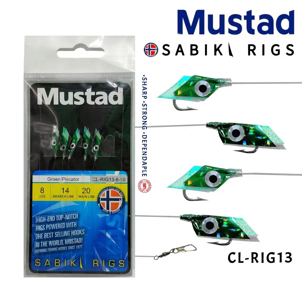MUSTAD SABIKI RIGS GREEN PISCATOR CL-RIG13 (MADE IN NORWAY) | Shopee ...
