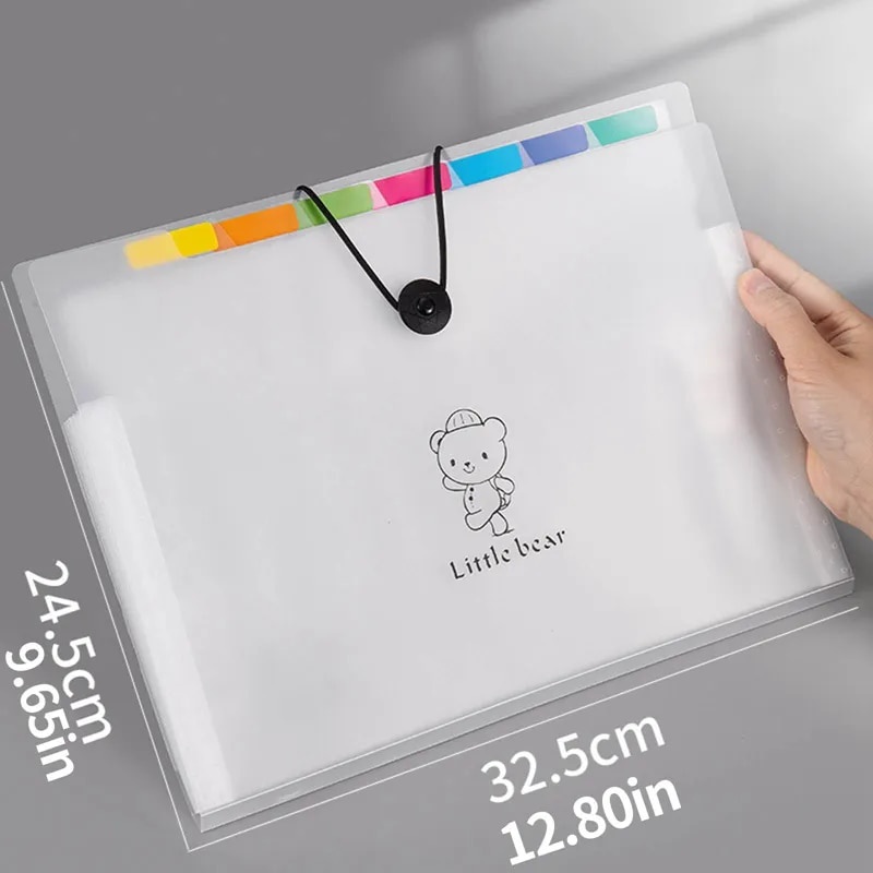 A4 8/12 Layer paper organizer folder Transparent Student test paper ...