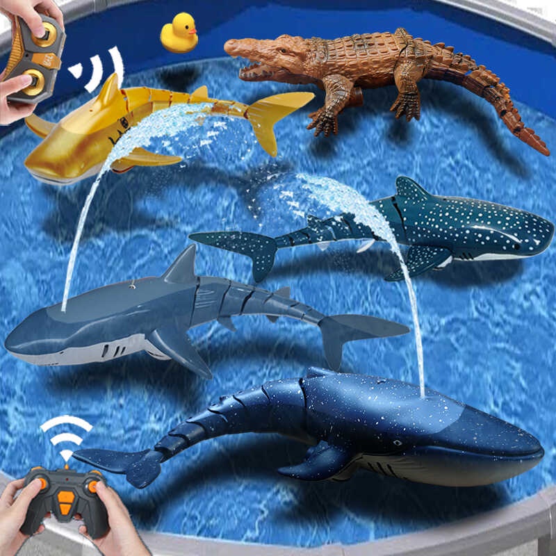 Rc Shark Radio Remote Control Animals Submarine Robots Simulation ...