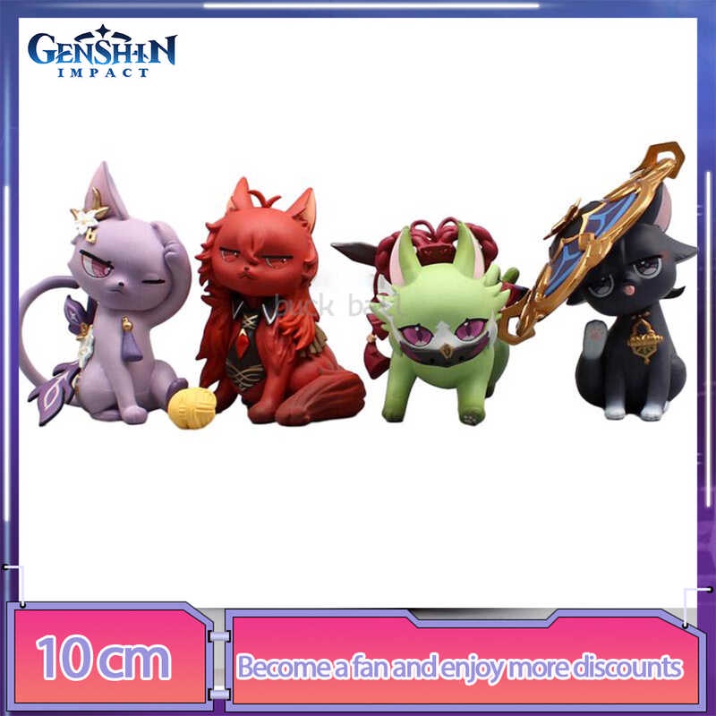 SKT 10Cm Genshin Impact Figure April Fools Day Cat Figure Keqing ...