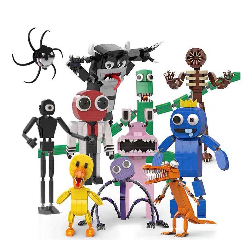 2022 New Rainbow Friends Building Blocks Blue Pink Orange Cartoon Anime ...