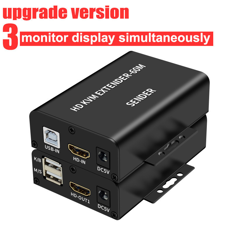 HDMI KVM Extender Over Rj45 Cat6 Cable 60M Video Transmitter and ...