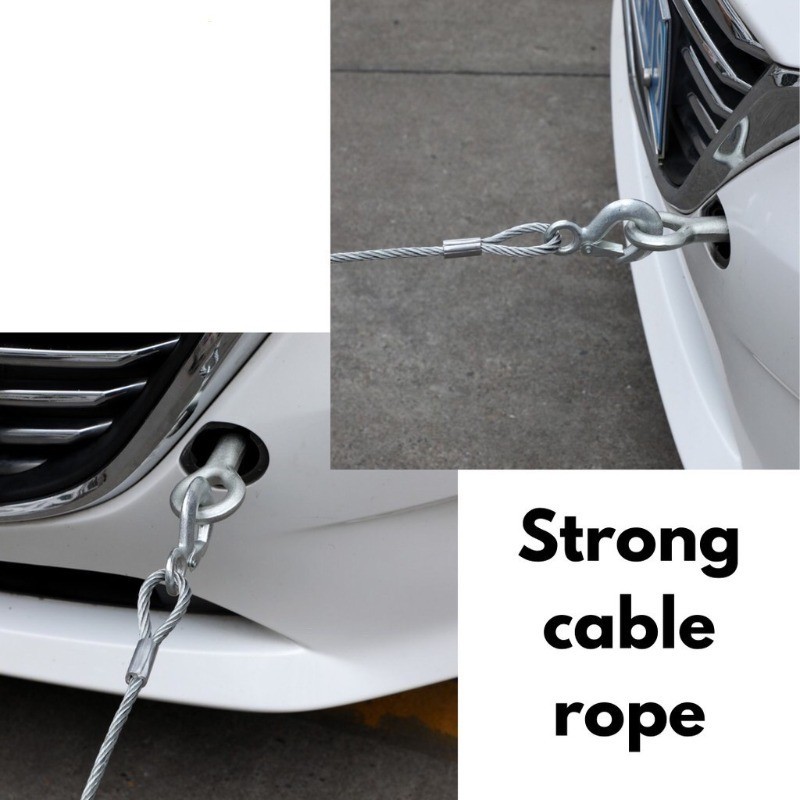5m 7 Tons Tow Rope Steel Wire Towing Rope Car High Strength Safety Hook ...