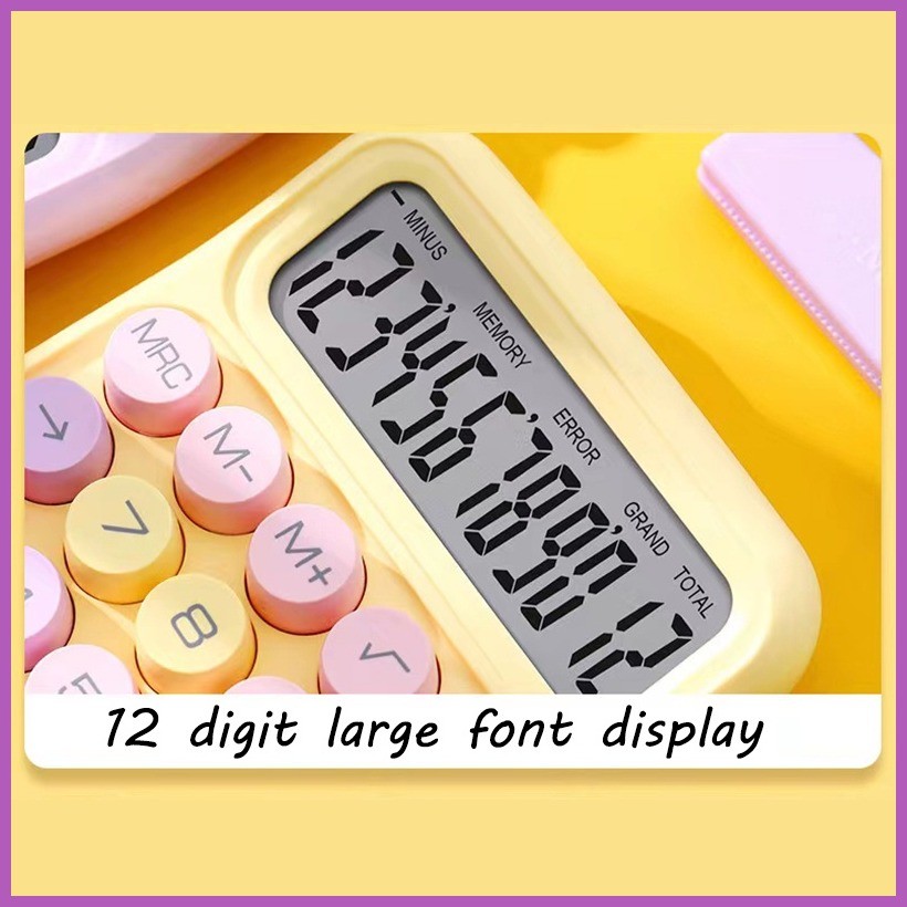 ♨ ☩ INO Korean Dopamine Color Calculator 12 Digits Large Display ...