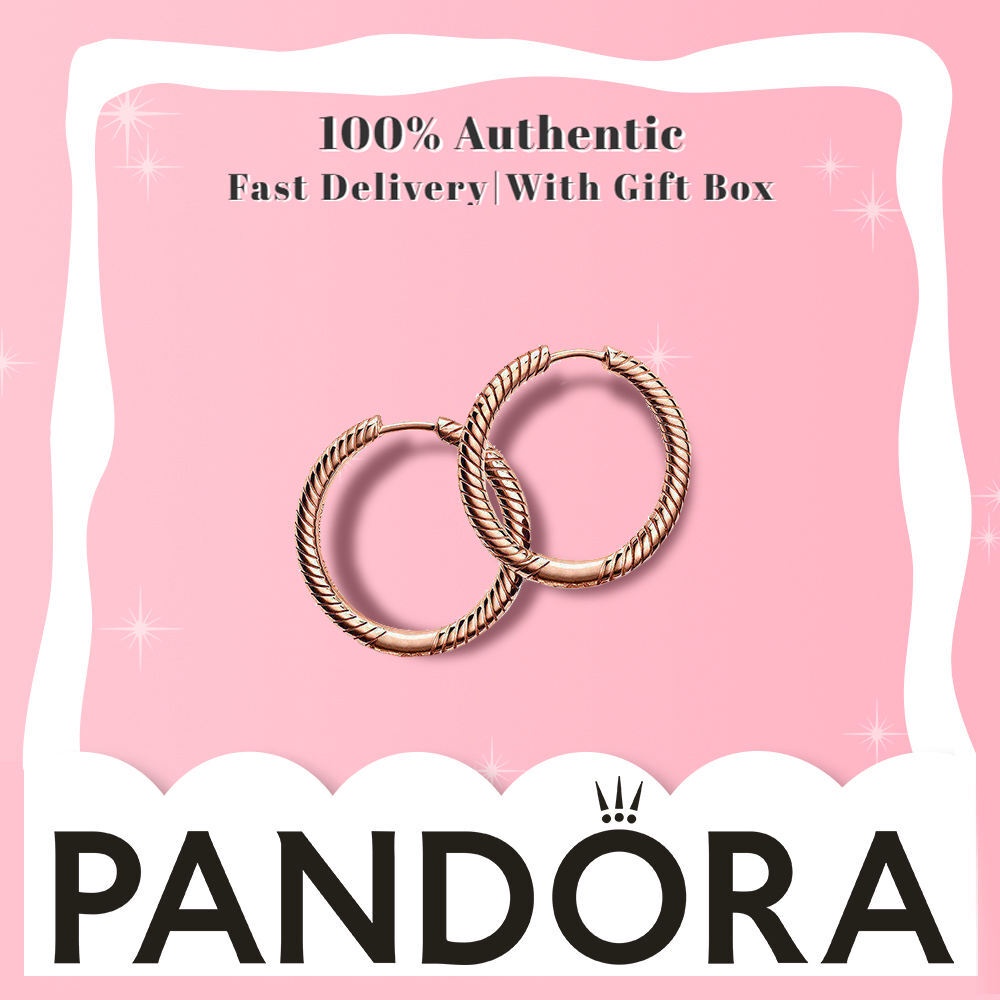 Pandora String Earrings 289532C00 Rose Gold Female DIY 100% Original ...