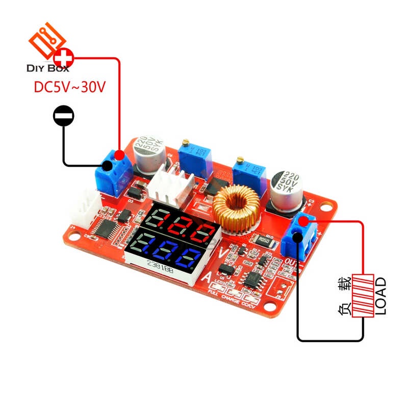 5A 75W DC-DC Adjustable Step-down Charger Module CC/CV Power Module ...