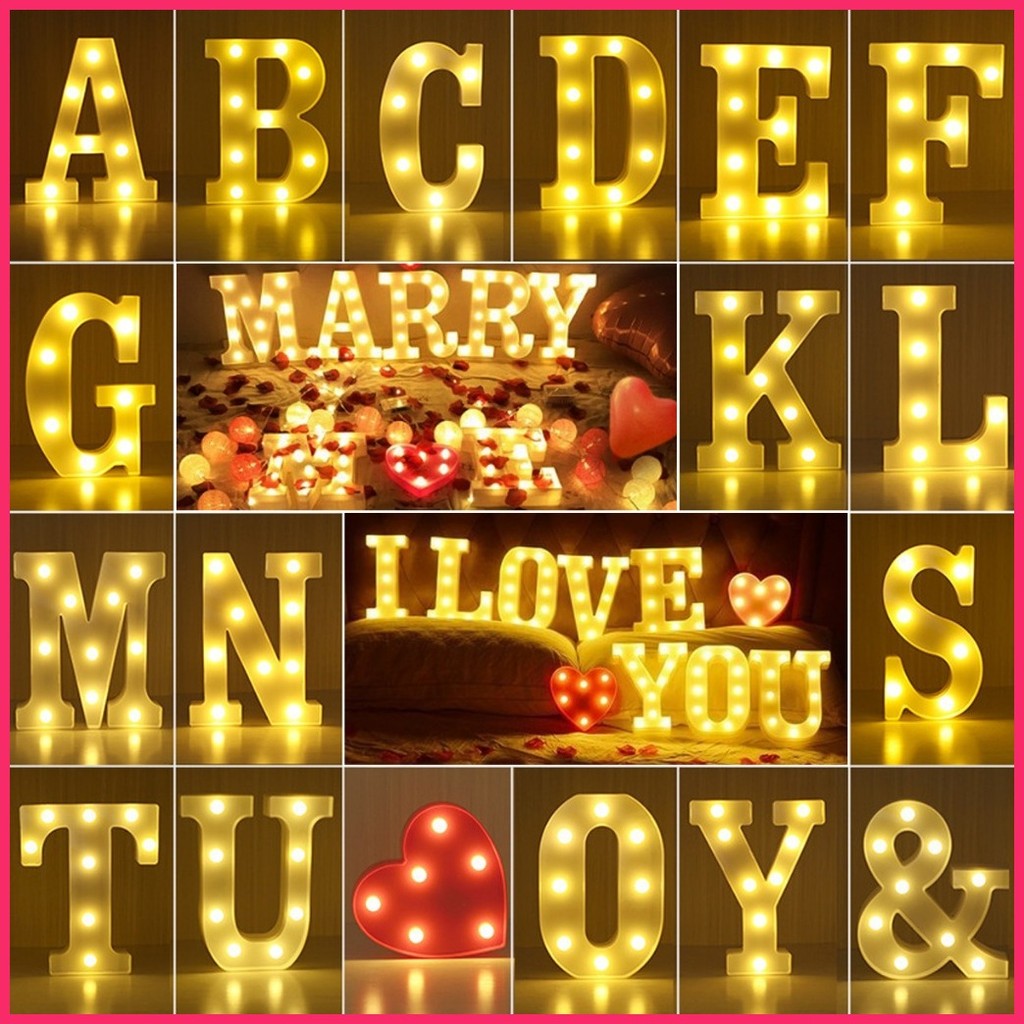 3D Led Letter Light Name Letter Standee Lettering Name for Backdrop ...