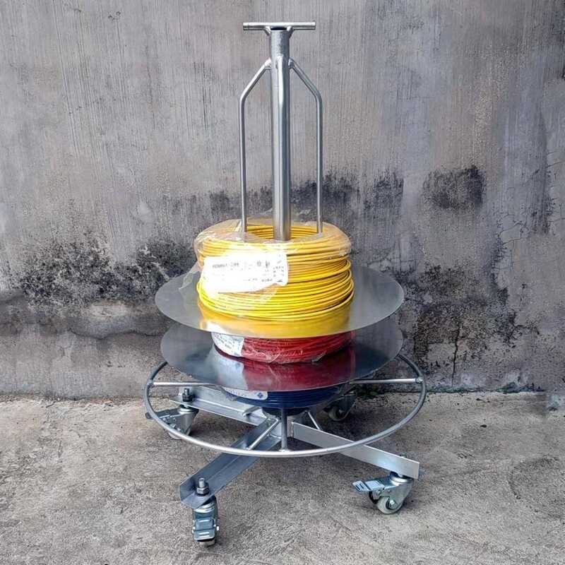 Electrician pay off device, pay off rack, threading special tool rack ...