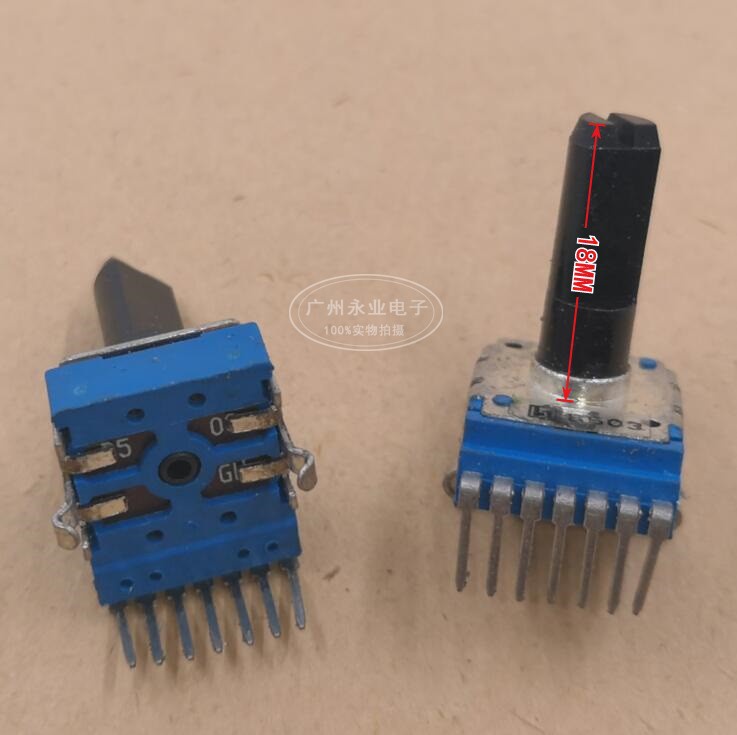 2 Piece RK14 Type Vertical Rotary Potentiometer Double B50K B503 Handle ...