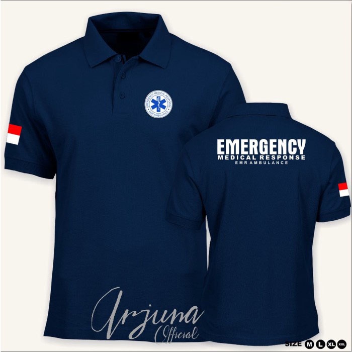 Polo Shirt Collar EMERGENCY MEDICAL RESPONSE AMBULANCE | Shopee Philippines