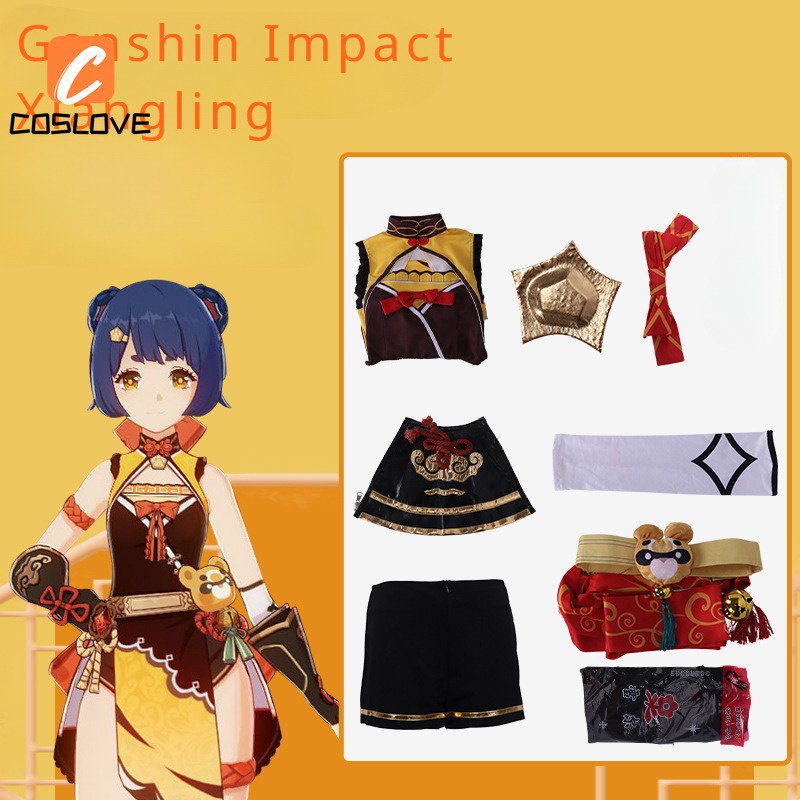 Genshin Impact Xiangling Cosplay Full Set Costume Game Character Anime ...