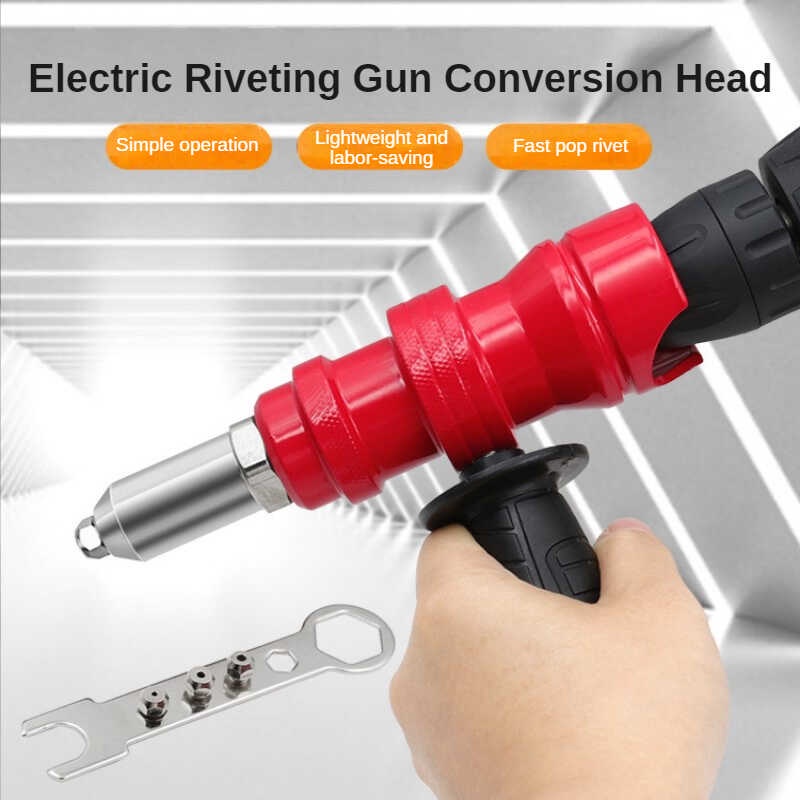 Electric Riveting Core Pulling Converter Rivet Nut Riveter Gun Head ...