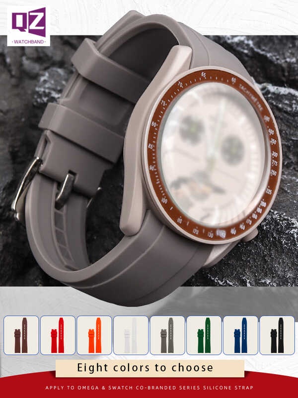 Curved Strap 20Mm Rubber Watch Band Para Swatch Moonwatch X - Panoorin ...