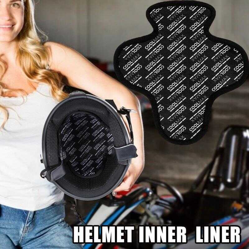 Motorcycle Helmet Insert Liner Cap Detachable Hoop-and-loop Fasterns ...