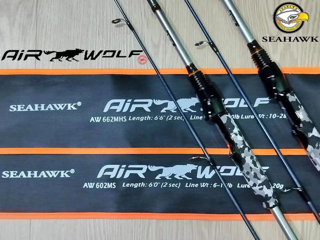 SEAHAWK AIR WOLF SPINNING/ BAITCASTING (BC) FISHIING ROD | Shopee ...