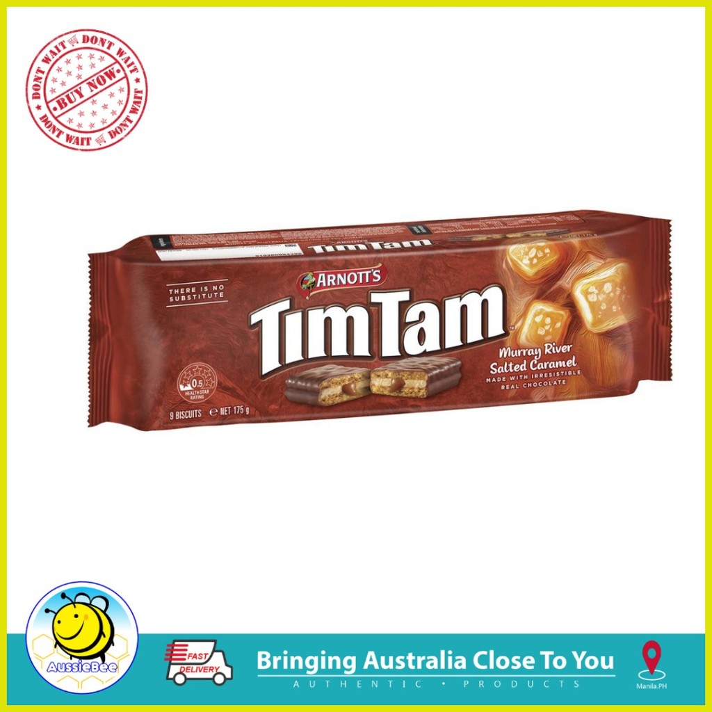 ⭐ ♚ Arnott's Tim Tam Murray River Salted Caramel Chocolate Biscuits ...