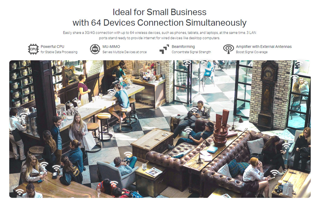 TP-Link Archer MR505 4G+ Cat6 AC1200 Wireless Dual Band Gigabit Router ...