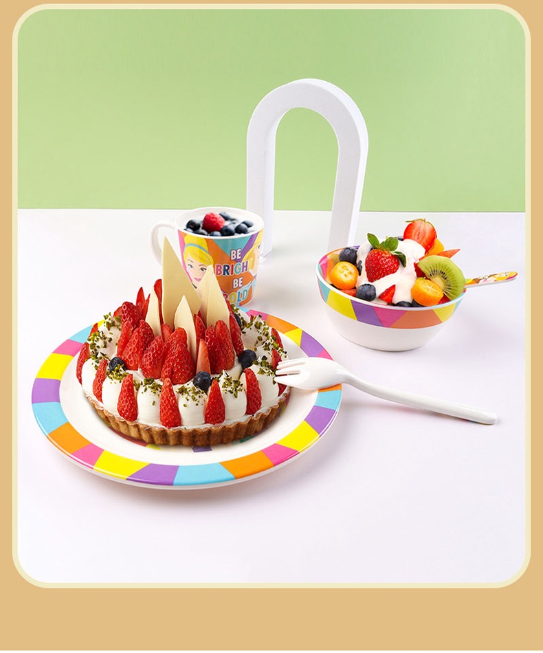 Melamine Disney Princess design Dinnerware Bowl Plate Spoon Baso ...