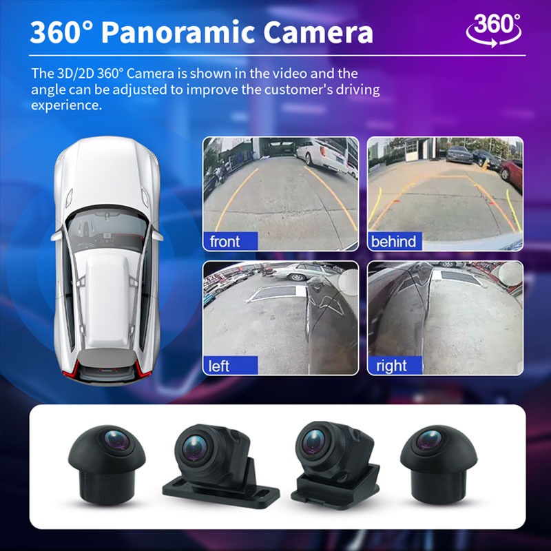 Android Car Head Unit with 360 Camera 8 Core 4G+32G DSP Car System Car ...