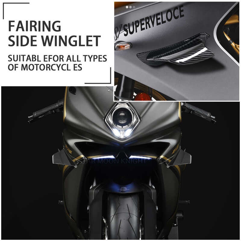 Motorcycle Winglet Aerodynamic Wing Kit Spoiler Para sa MV Agusta Superveloce 75th AGO 800 F4 ...