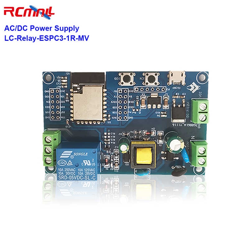 RCmall AC/DC Power Supply ESP32 WIFI Blue-tooth BLE 1-channel Relay ...