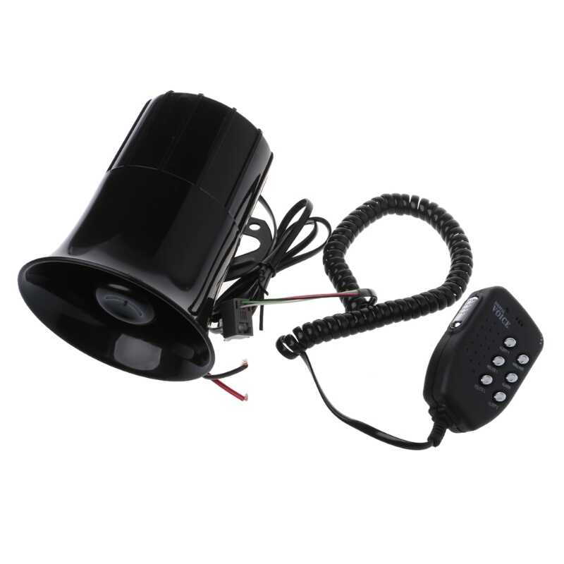 090E Alarm Car Horn Siren Voice Megaphone 12-24V Six Tone Mono Tweeter ...