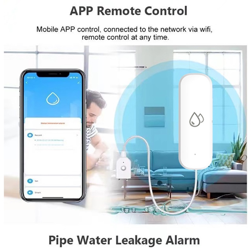 Tuya WiFi Water Sensor Smart Home Automation Independent Flood Water ...