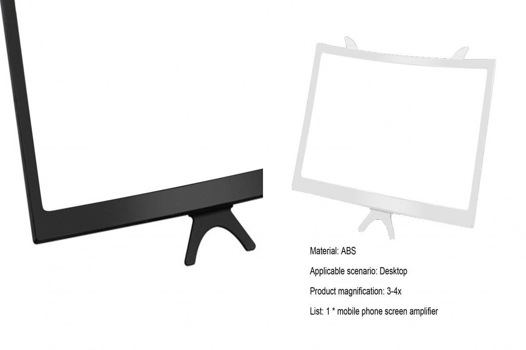 [Fx] Phone Screen Magnifier Foldable 3D Highly Clear 10/14 Inch Curved ...