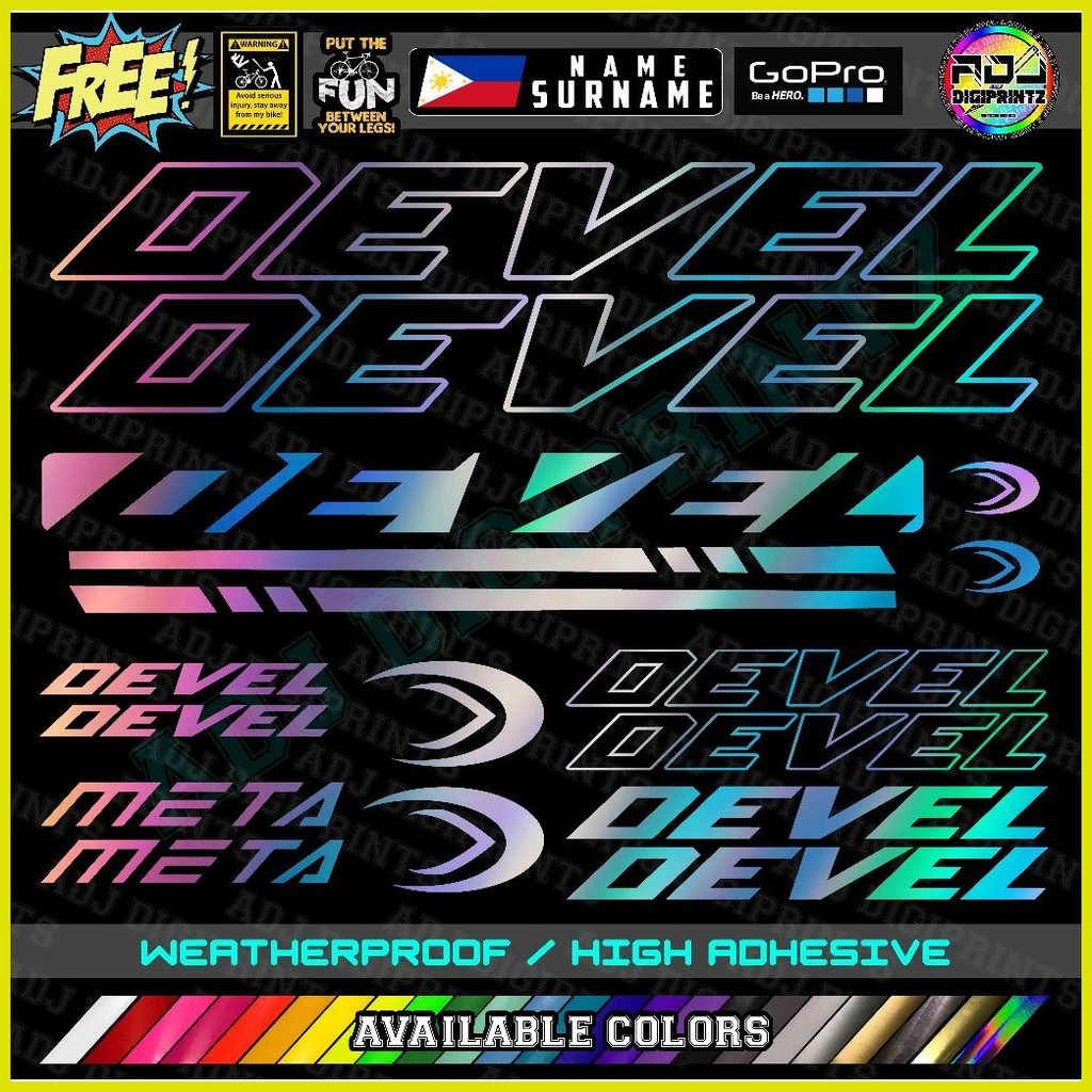 ∏ DEVEL META Decals Stickers MTB SPECIAL COLOR VINYL | Shopee Philippines