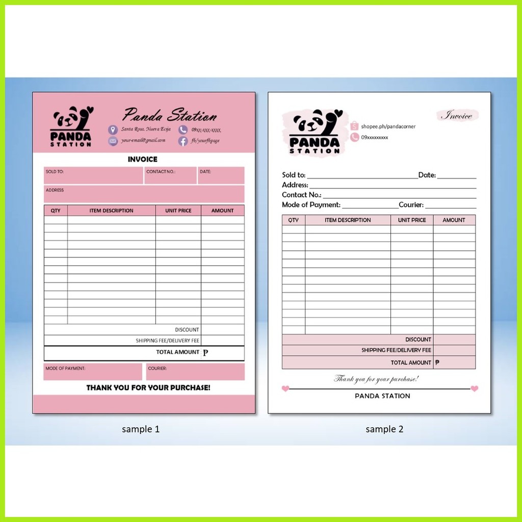 Customized Invoice | Handmade Invoice (PM US BEFORE PLACING AN ORDER ...