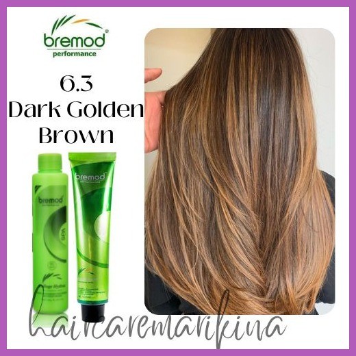 6.3 DARK GOLDEN BROWN Bremod Hair Color - With Oxidizer Set | Shopee ...