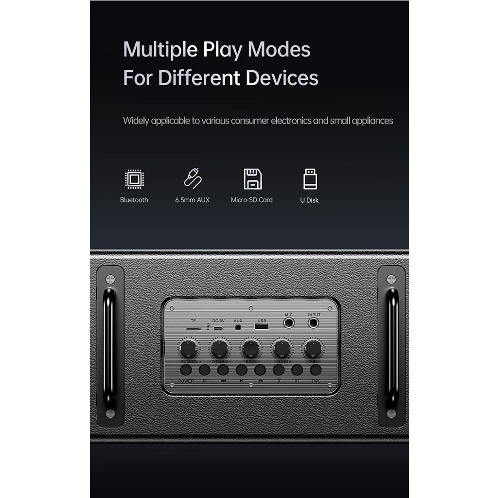 Awei KA18 Outdoor Speaker 70W Mic Slot Bluetooth 5.3 Heavy Bass TF Card ...