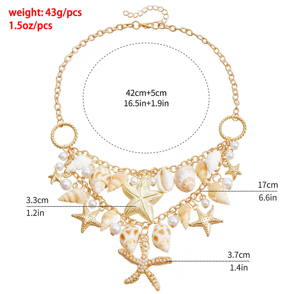 A Fashion Starfish Conch shell belt Chain Waistband Body Chain jewelry ...